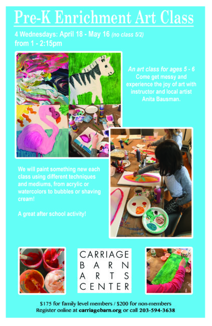 Pre-K Art Enrichment Class - Carriage Barn Arts Center