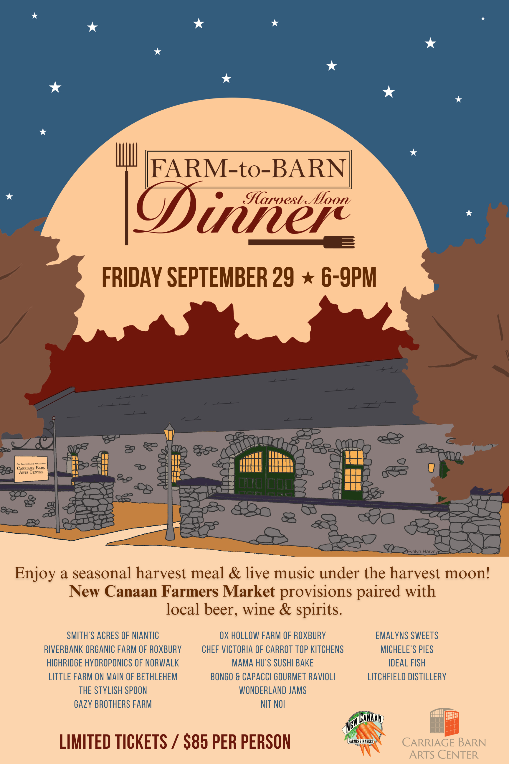 Farm-To-Barn Harvest Moon Dinner - Carriage Barn Arts Center