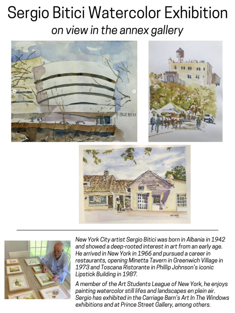 Sergio Bitici Watercolor Exhibition - Carriage Barn Arts Center