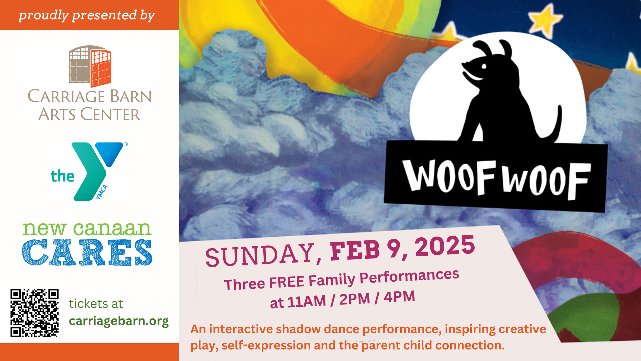 Shadow Dance Story Time with Woof Woof the Shadow Pup - Carriage Barn Arts Center